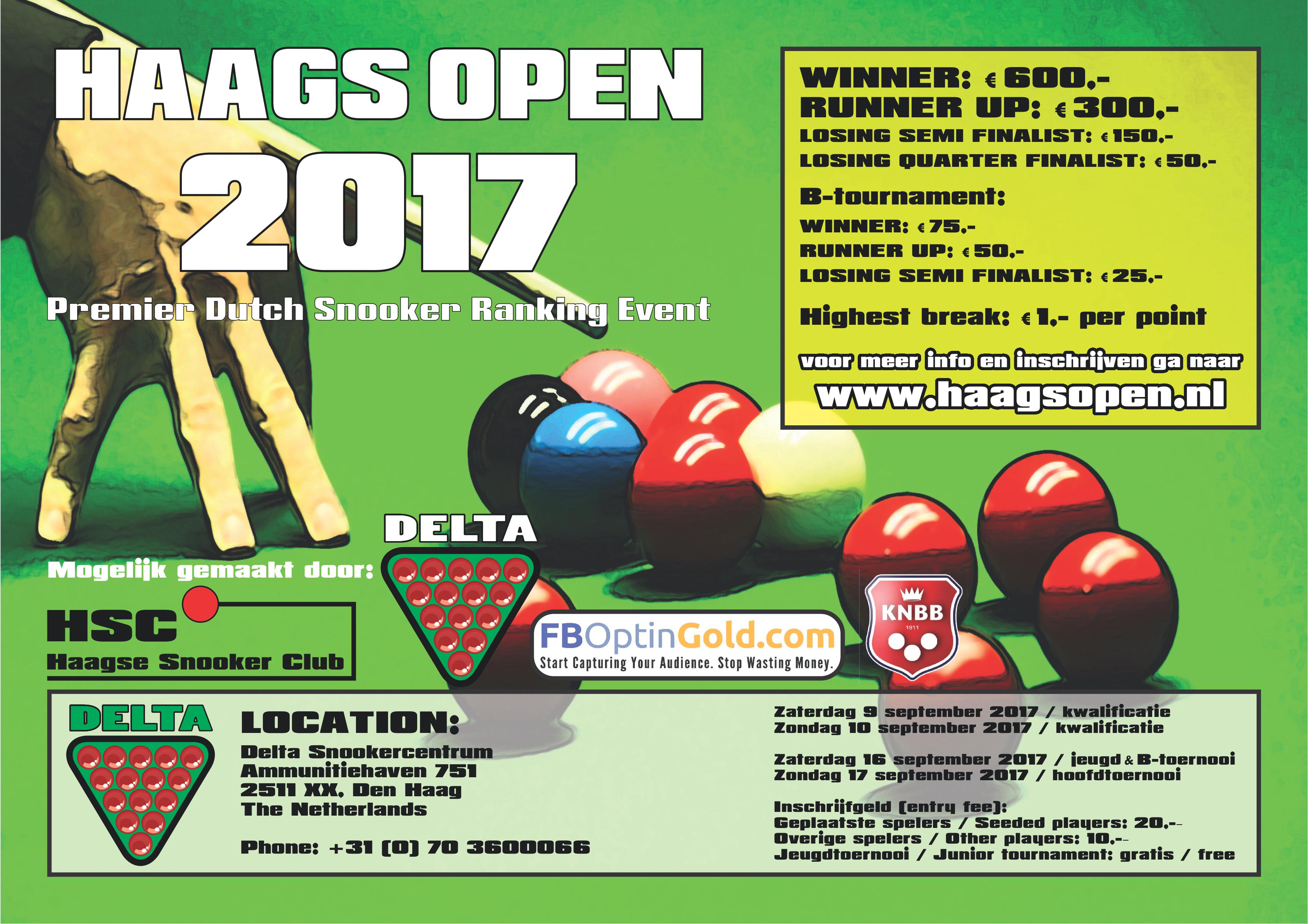 Haags Open kwalificatie (NSR1) | Snooker